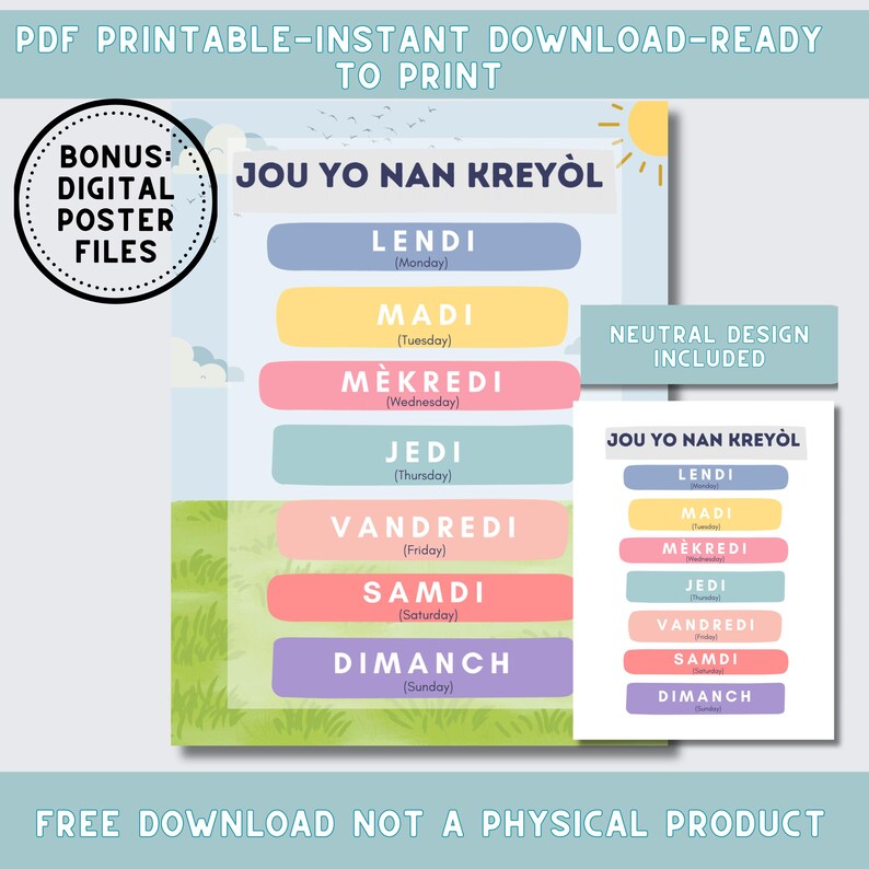 Haitian Creole Flashcards Physical Flashcards 3-in-1 Alphabet, Numbers ...