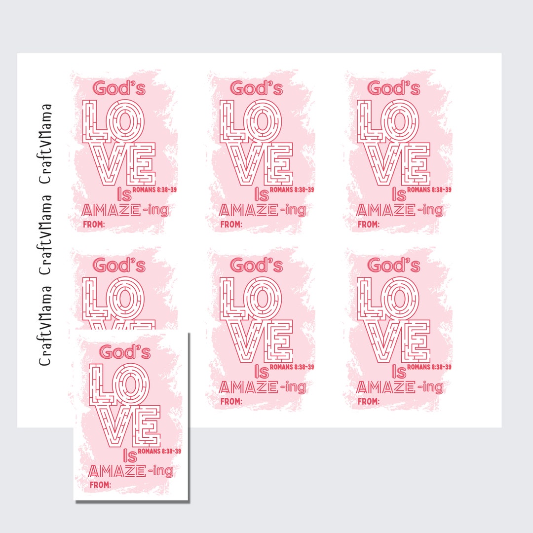 Christian Valentine's Day Printable, God's Love, School Classroom ...