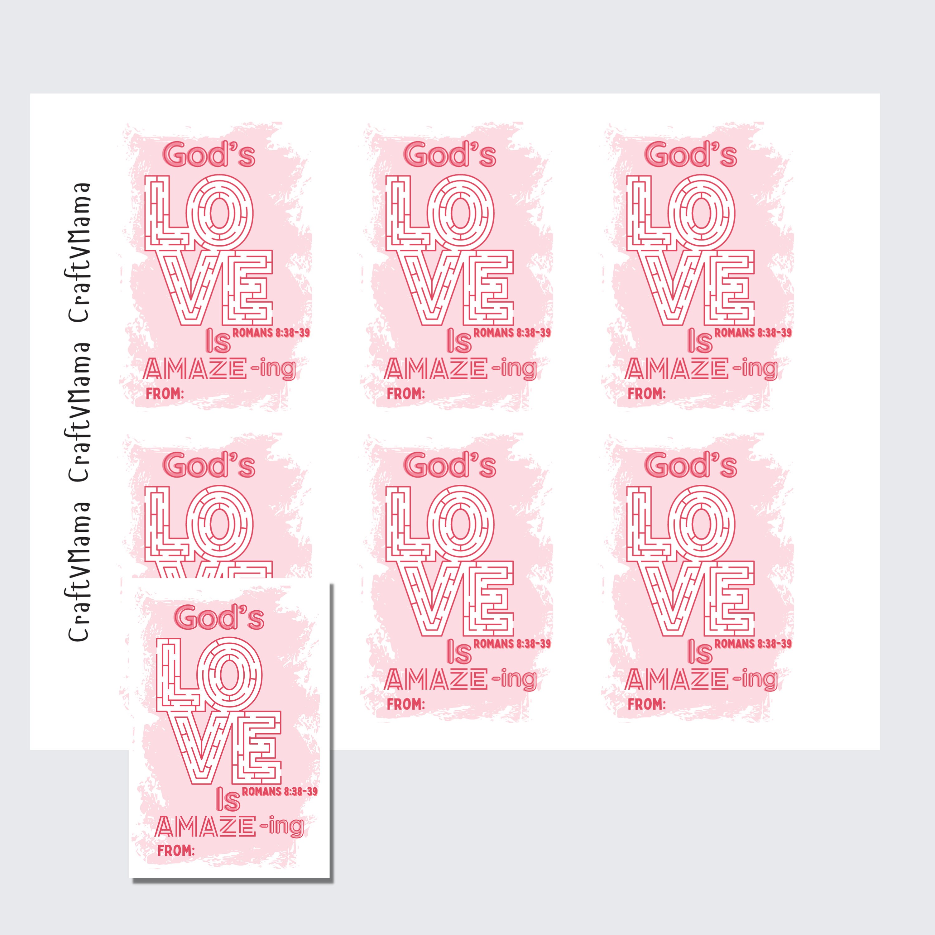 Christian Valentine's Day Printable, God's Love, School Classroom ...