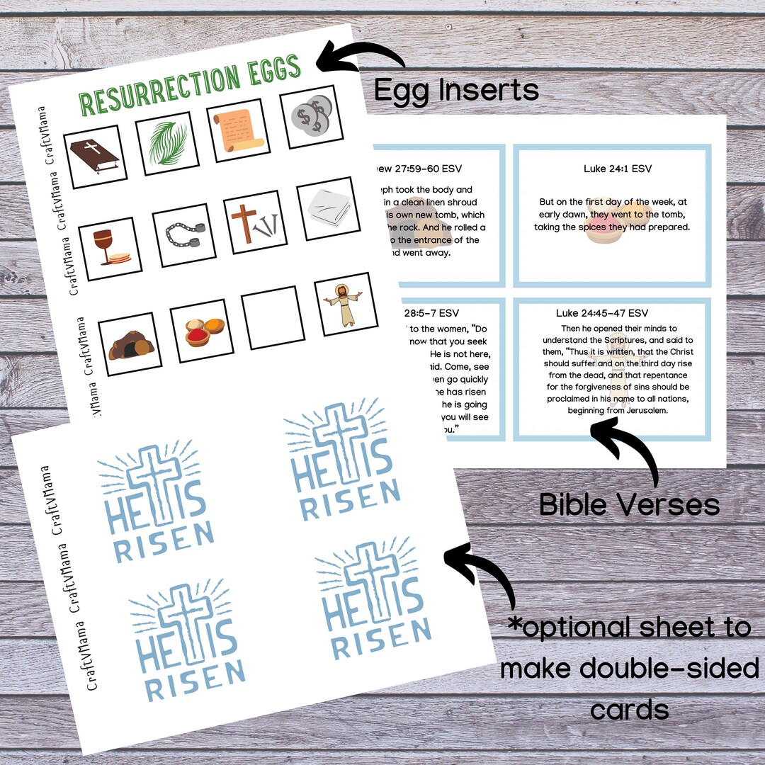 Resurrection Eggs, Easter Printables, Easter Kids Activity, DIY, Easter ...