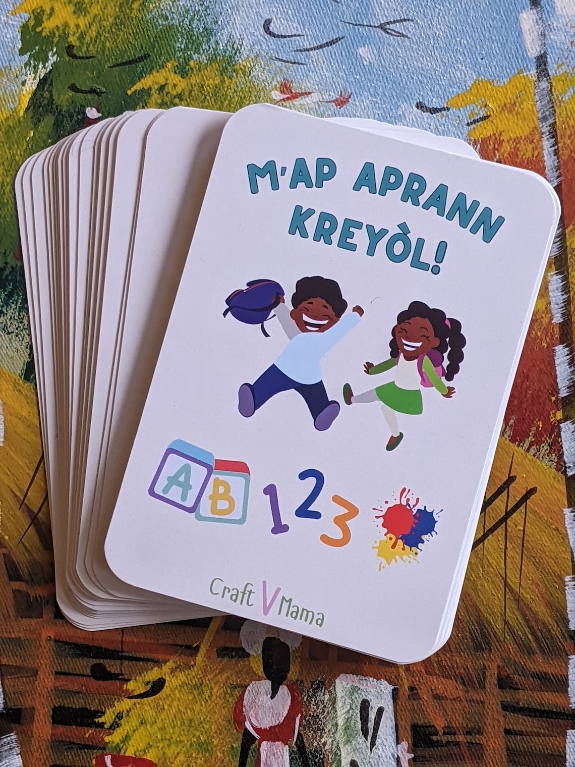 Haitian Creole Flashcards Physical Flashcards 3-in-1 Alphabet, Numbers ...