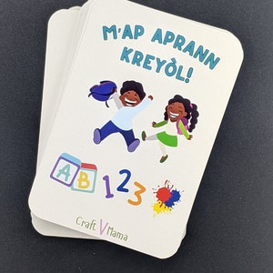 Haitian Creole Flashcards | Physical Flashcards | 3-in-1 Alphabet ...