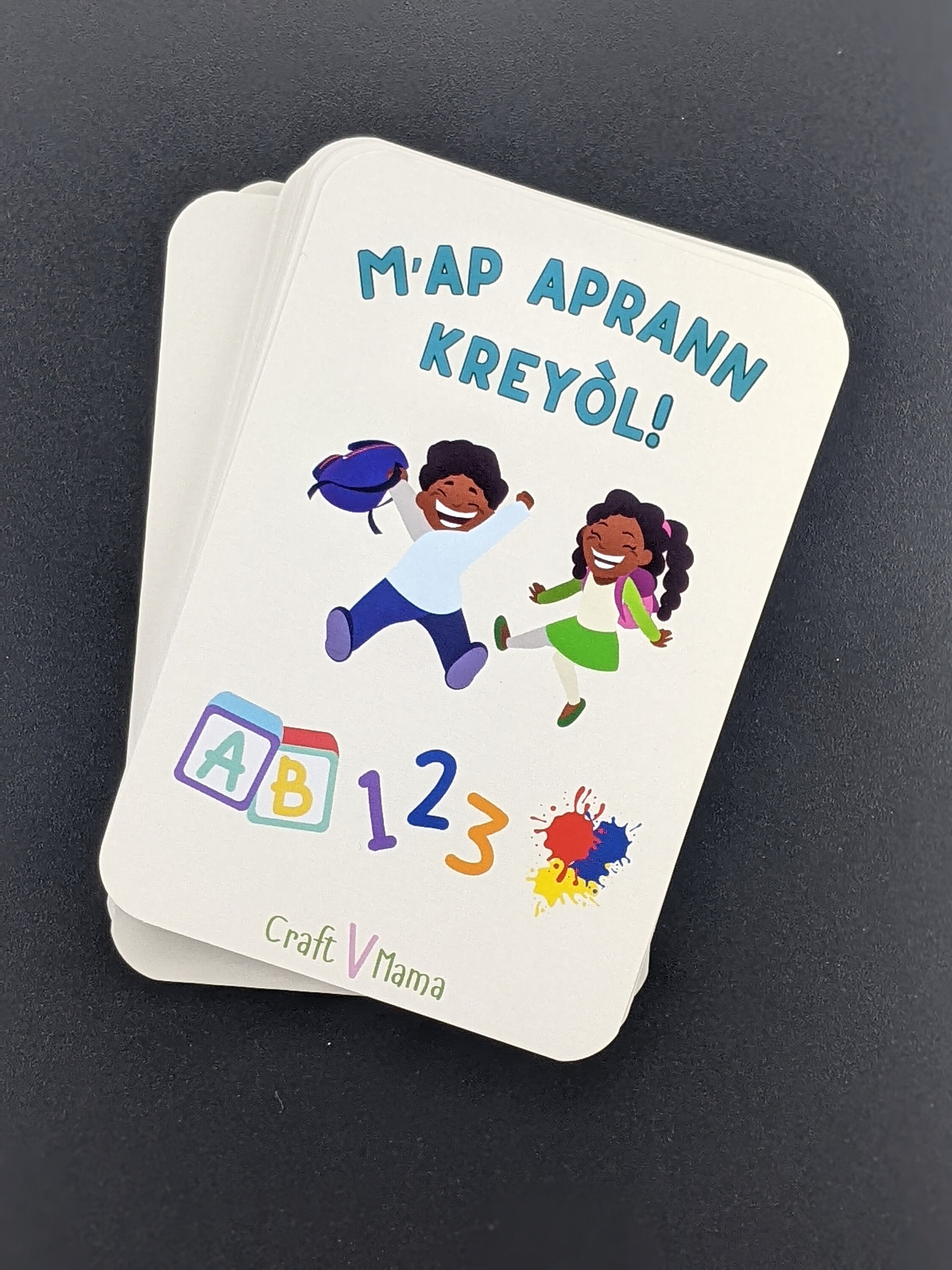 Haitian Creole Flashcards Physical Flashcards 3-in-1 Alphabet, Numbers ...