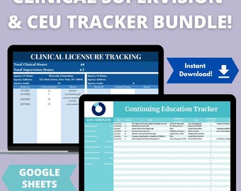 Clinical Supervision & CEU Tracker Bundle | MICROSOFT EXCEL | Lcsw ...