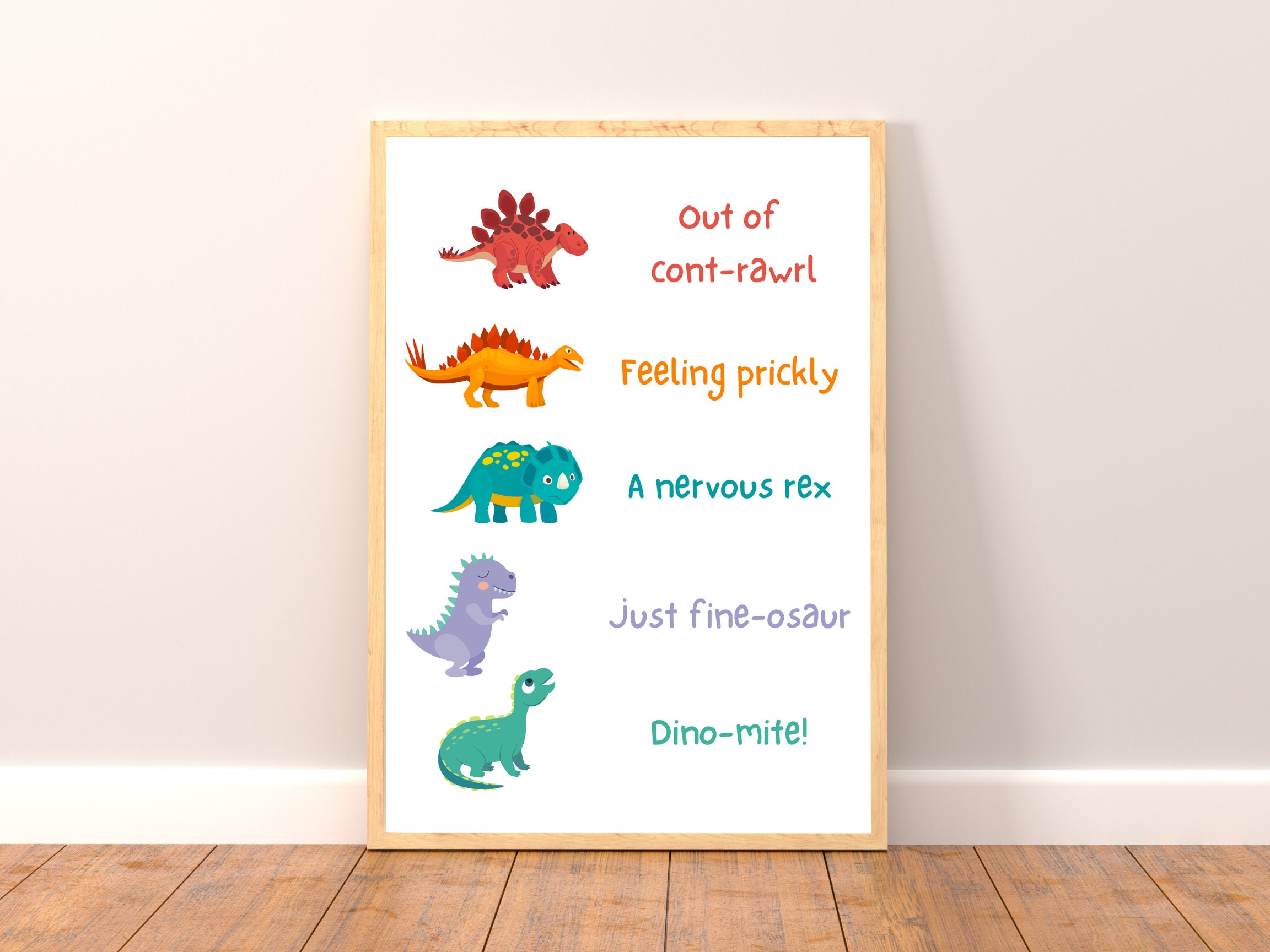 Dinosaur Feelings Chart Emotions Chart for Children | Etsy Canada