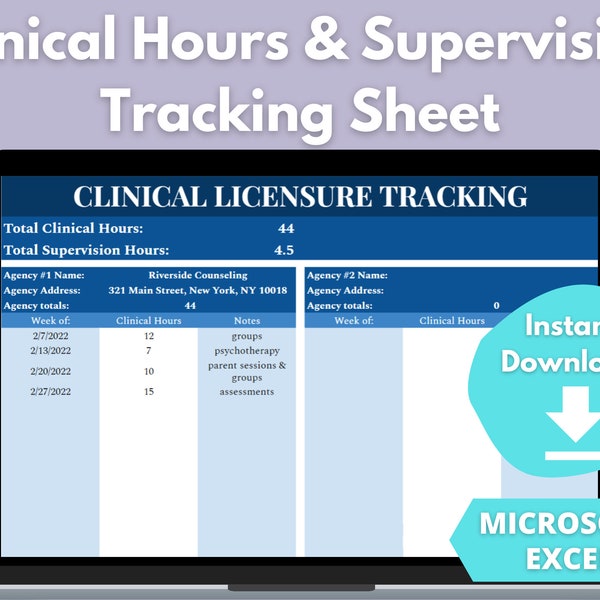 Bcba Supervision Hours Tracker - Etsy Bcba Supervision Hours Tracker - Etsy