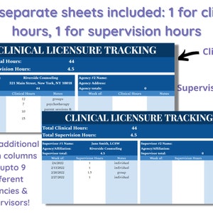 Clinical Supervision & CEU Tracker Bundle | GOOGLE SHEETS | Lcsw ...