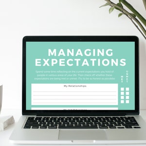 Managing Expectations Worksheets | Setting Expectations Template ...