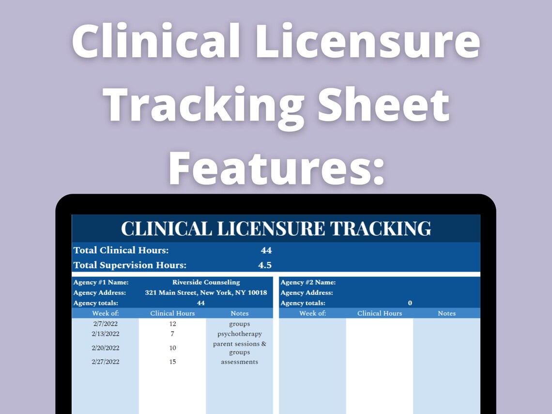Clinical Supervision & CEU Tracker Bundle | GOOGLE SHEETS | Lcsw ...