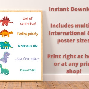 Dinosaur Feelings Chart, Emotions Chart for Children & Kids, Play ...