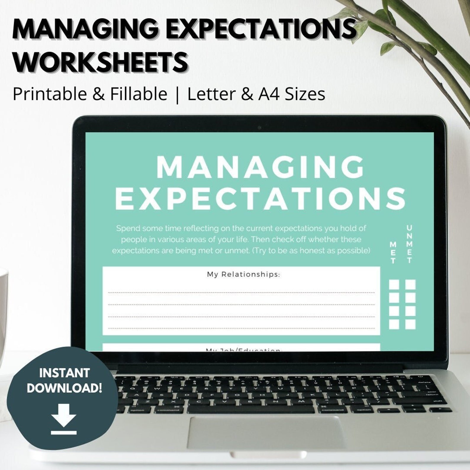 Managing Expectations Worksheets Setting Expectations Template Mental ...