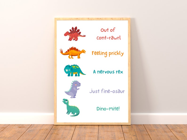 Dinosaur Feelings Chart, Emotions Chart for Children & Kids, Play ...
