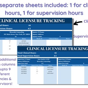 Clinical Supervision & CEU Tracker Bundle | MICROSOFT EXCEL | Lcsw ...