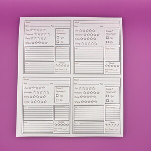 Book Review Sticky Annotation Tab for Bookworms for Bookish Stationary ...
