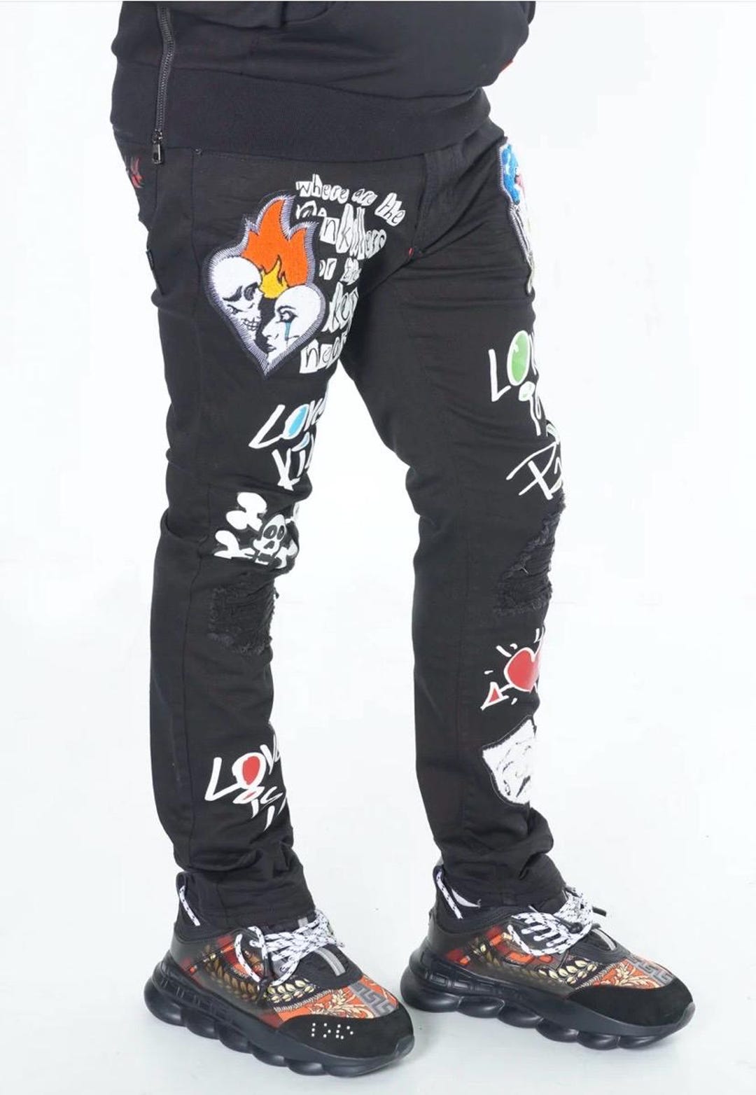 Makobi Love Kills Jeans - Etsy