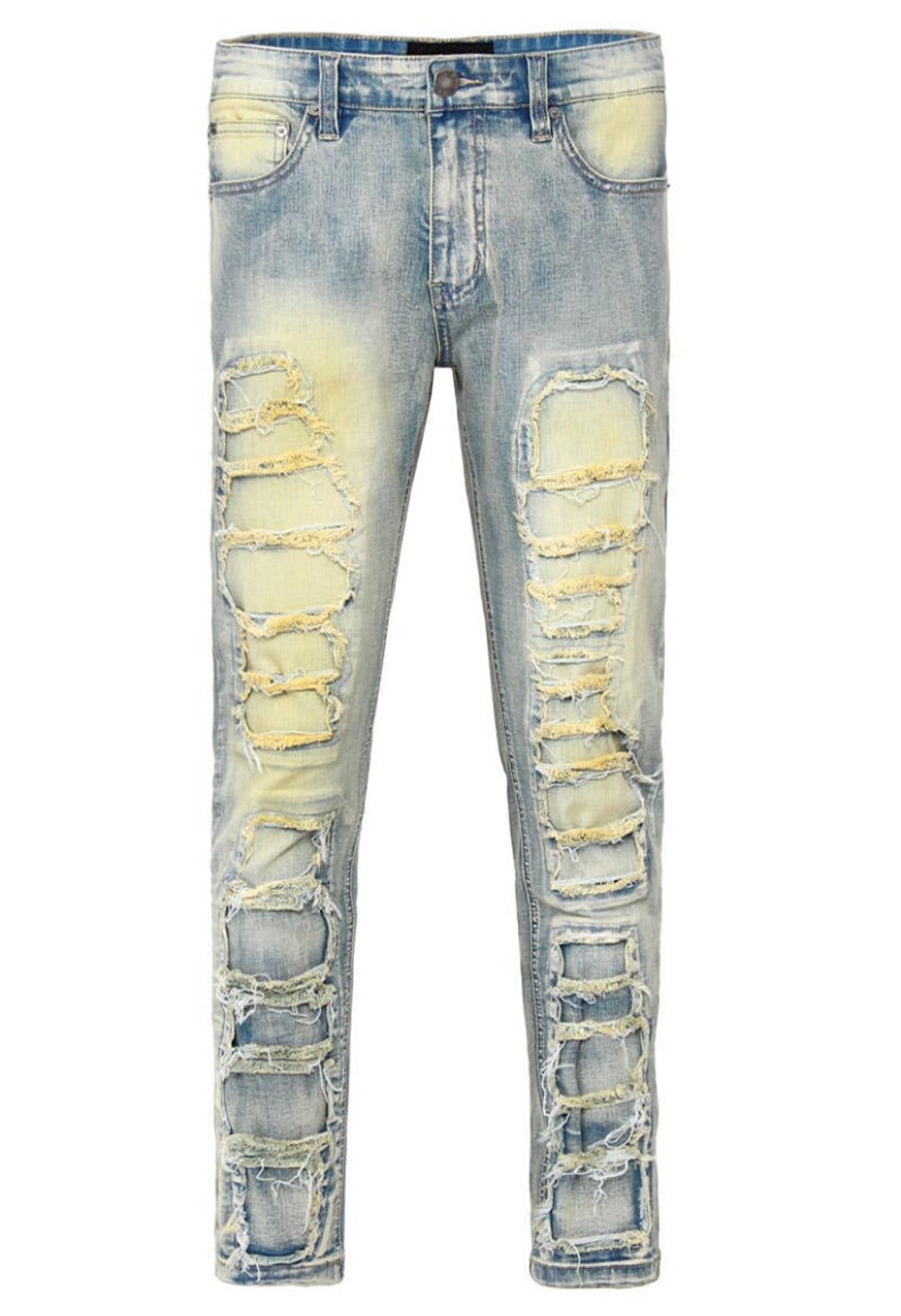 DISTRESSED DENIM JEANS by Victorious - Etsy