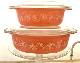 Pyrex Daisy Pink - Etsy