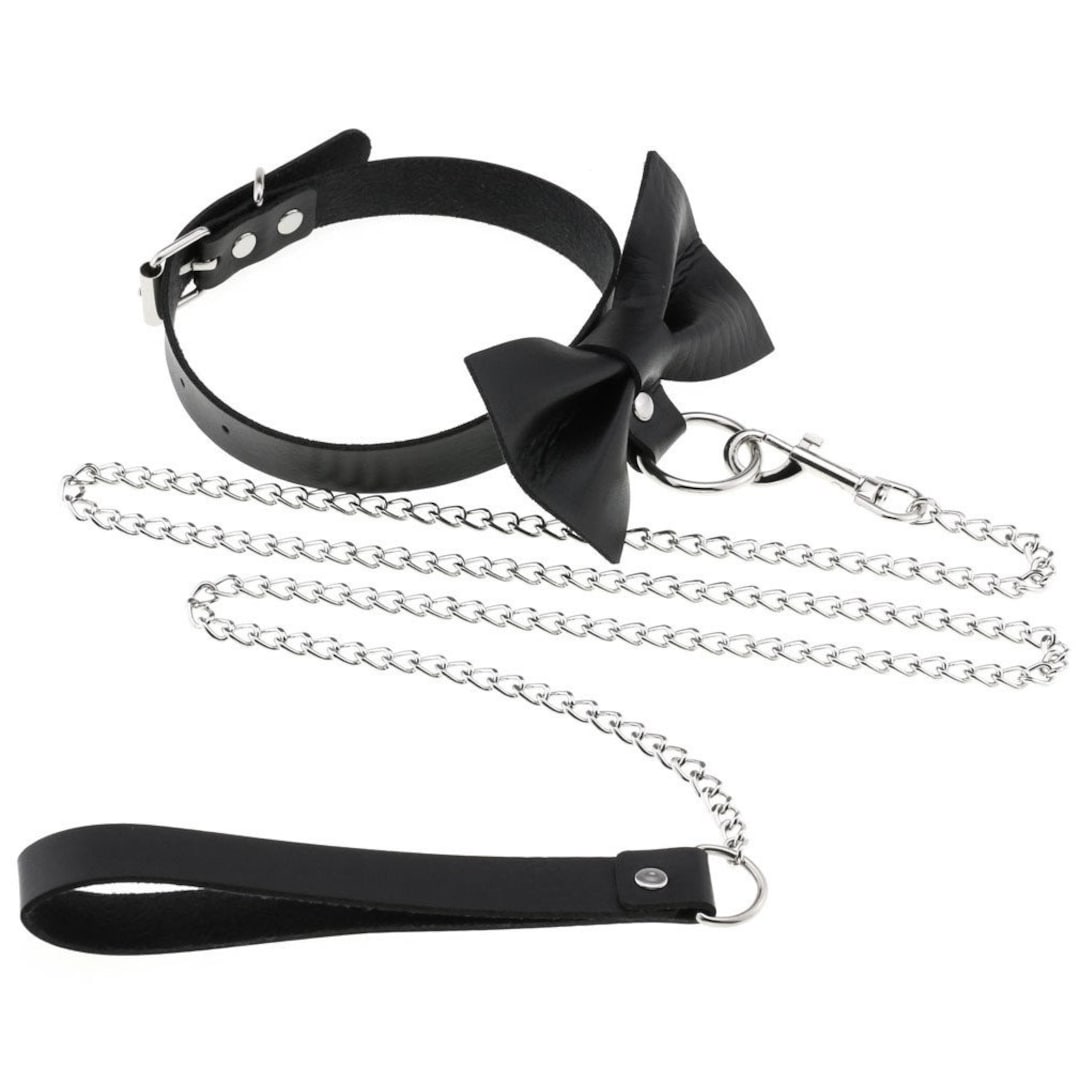 Neck Collar Leather, Collar Neck Collar Choker Chain Leash, Adjustable ...