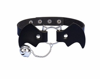 Black Bat Collar - Etsy
