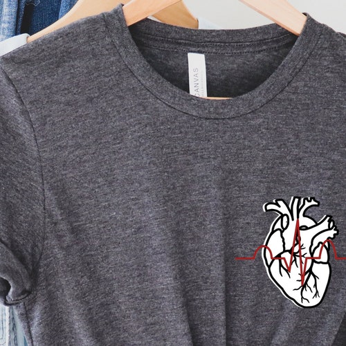 Anatomical Heart Shirt Nurse Shirt Ecg Shirt Ekg Shirt - Etsy