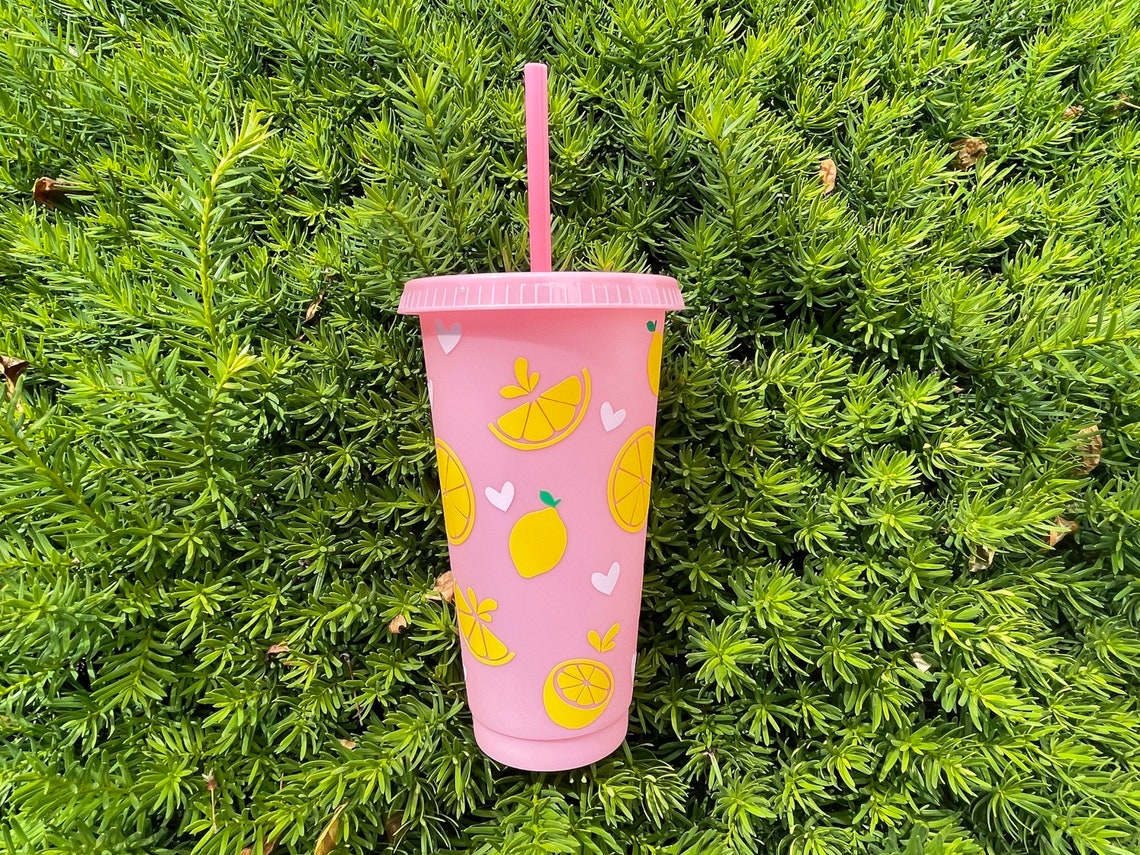 Pink Lemonade Cold Cup | Lemon Cup | Cold Cup | Summer Tumbler | Gift ...