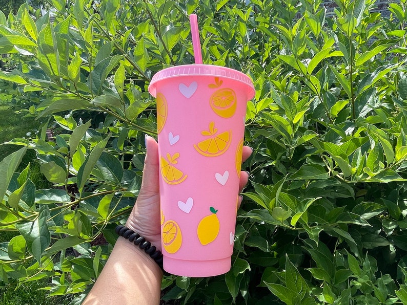 Pink Lemonade Cold Cup | Lemon Cup | Cold Cup | Summer Tumbler | Gift ...