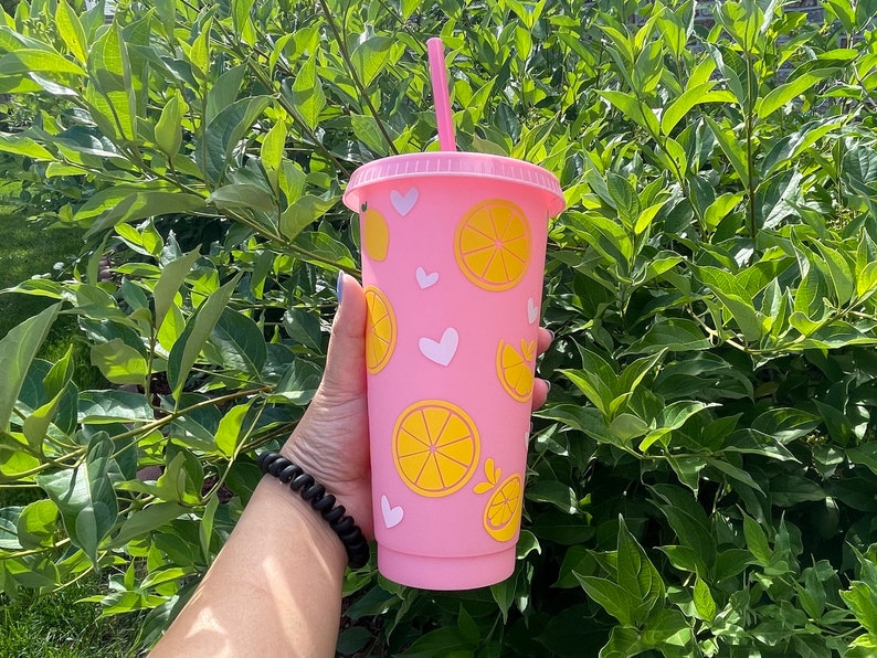 Pink Lemonade Cold Cup | Lemon Cup | Cold Cup | Summer Tumbler | Gift ...