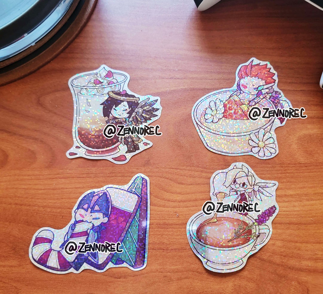 Moira and Mercy Food Batch Wave 2 | 9cm Glitter Holographic Stickers - Etsy