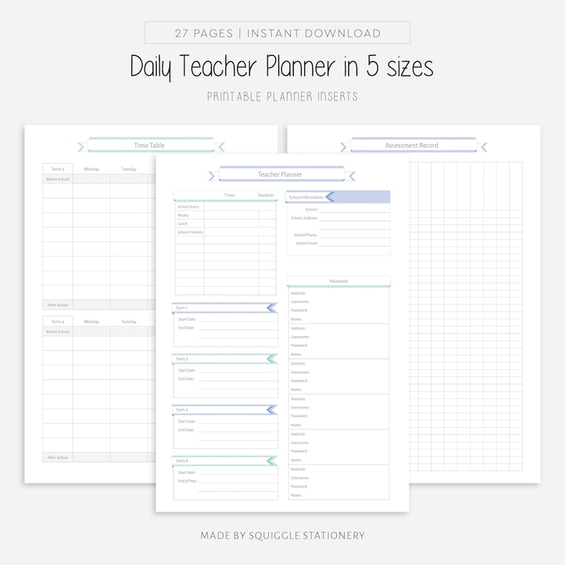 Teacher Planner - Etsy