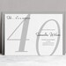40th Elegant Birthday Invitation Template | Editable and Printable ...