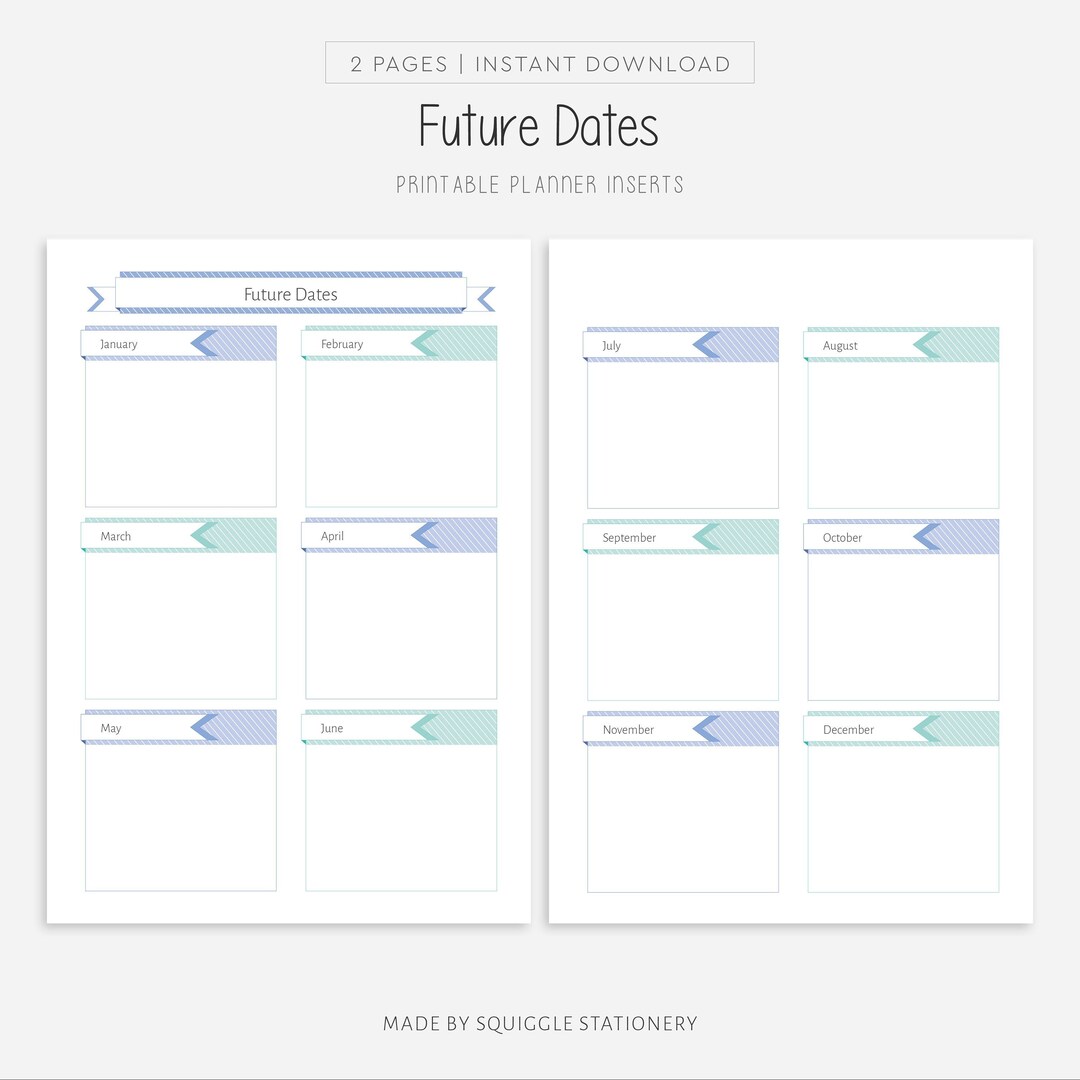 Future Dates Planner Printable | Download Template PDF | Printable ...