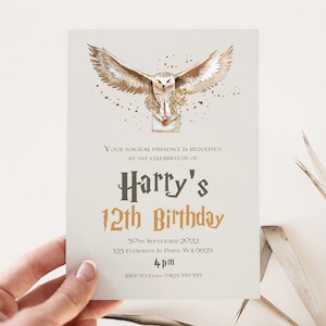 Harry Potter Birthday Invitation Template | Editable Party Invite ...