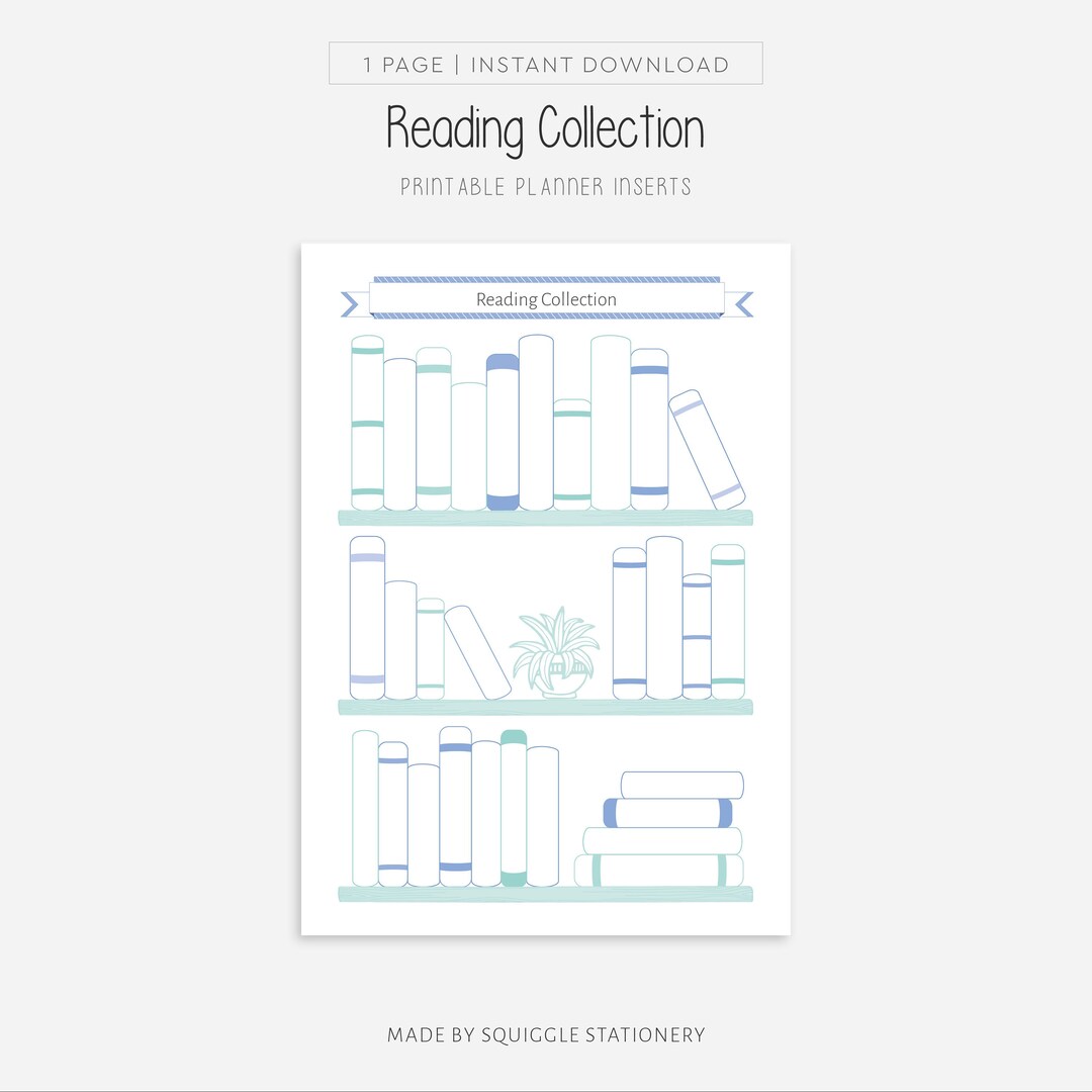 Reading Planner Printable | Download Template PDF | Printable Planner ...