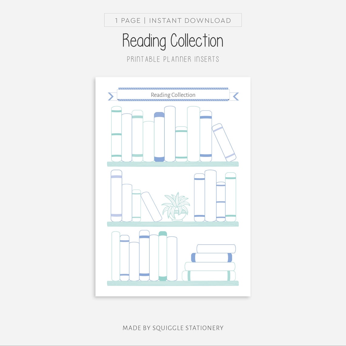 Reading Planner Printable | Download Template PDF | Printable Planner ...