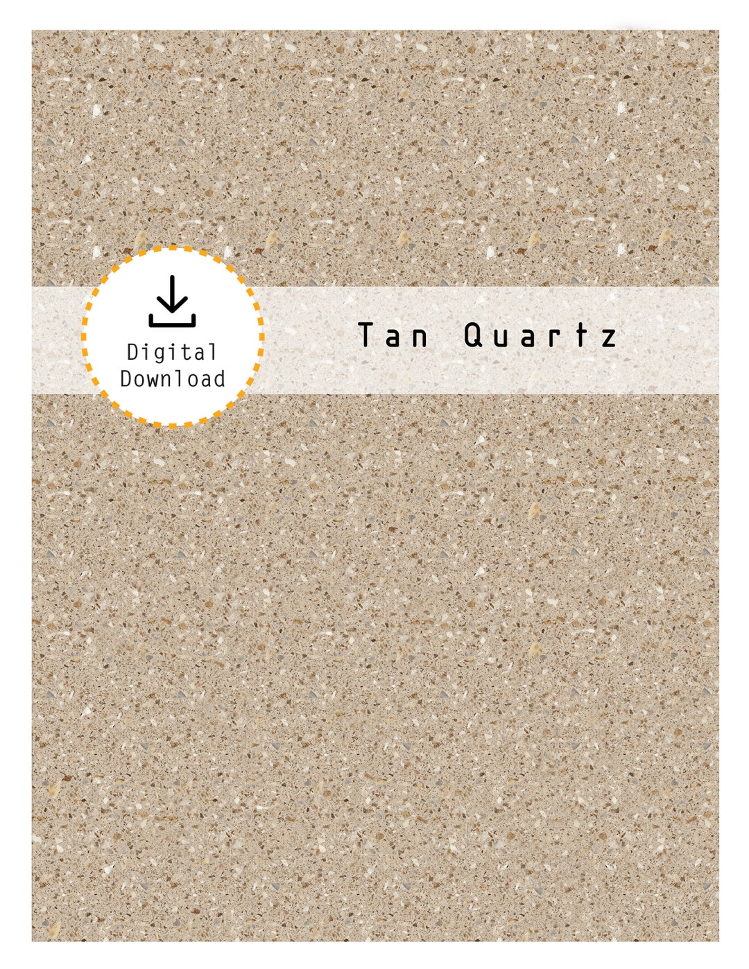 Miniature 1:12 Quartz Countertop - Printable Tan Quartz on 8.5" X 11 ...