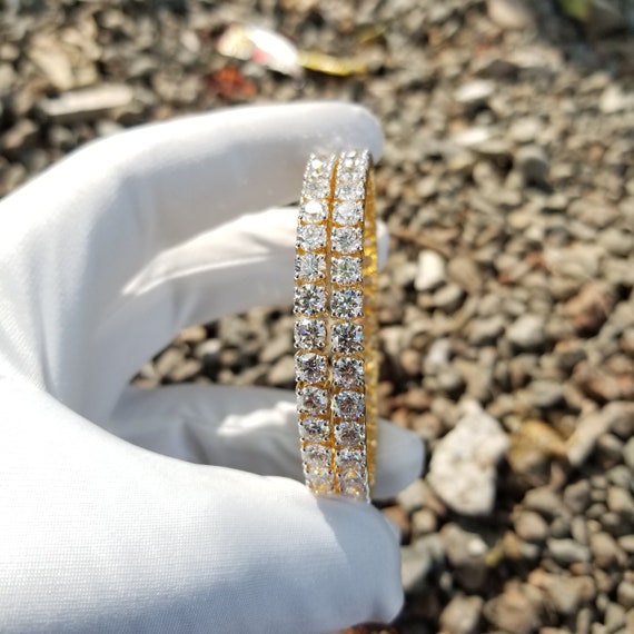 38ct Solitaire Heavy Diamond Bangle Bracelet Filigree Design 18kt Solid Gold Lab Grown Diamonds Stackble Bangle Elegant Design Etsy