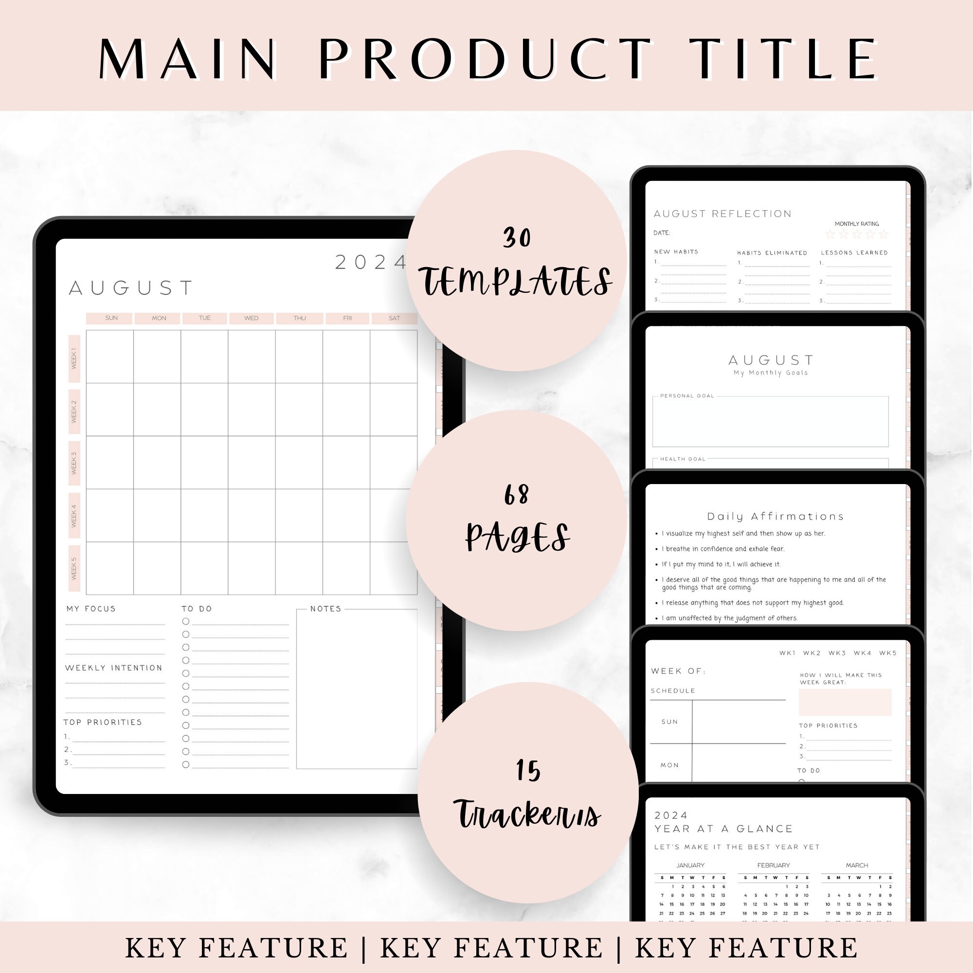 Digital Planner, Printable Planner, Planner, Daily Planner, Monthly ...