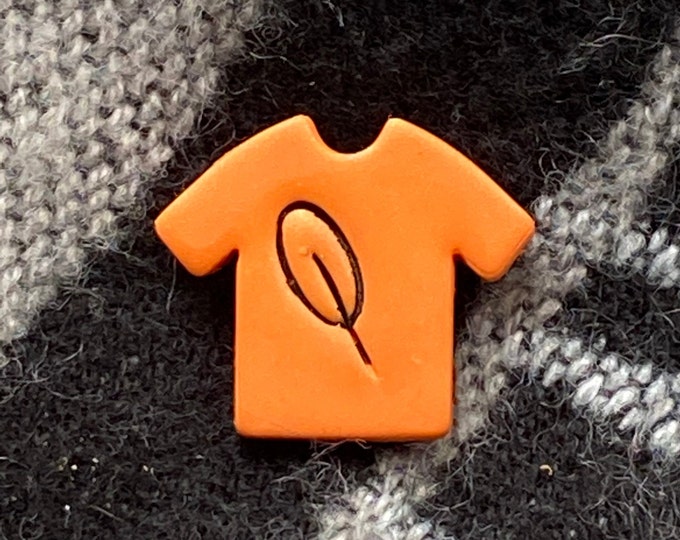 Beaded Orange T-shirt Pin - Etsy Canada