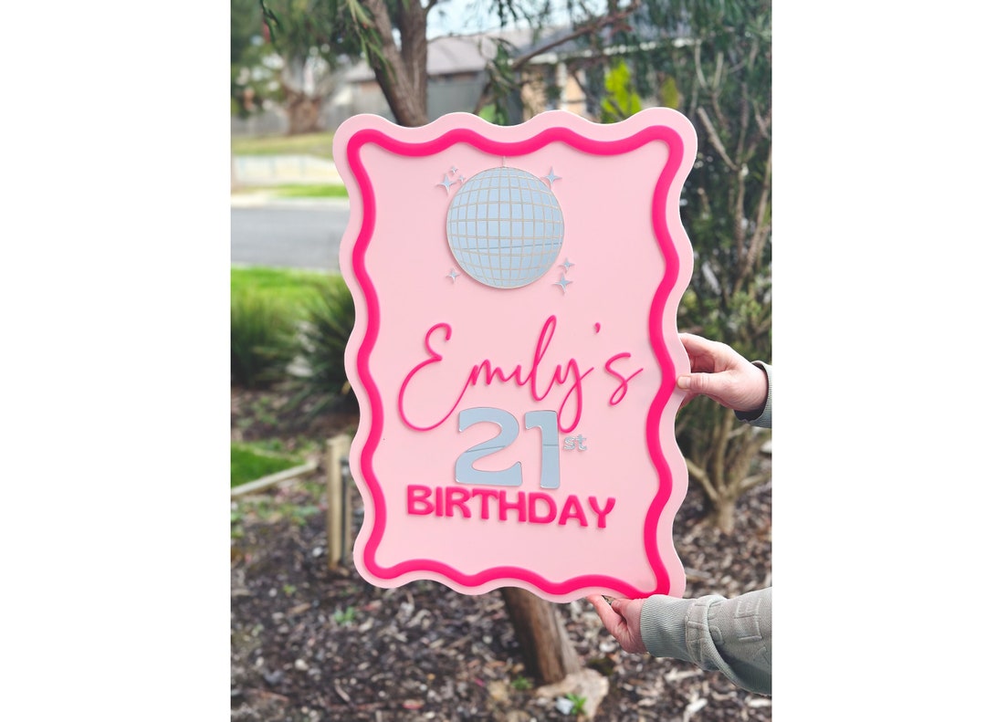 21st Birthday Party Welcome Sign Twenty First Acrylic Sign - Etsy