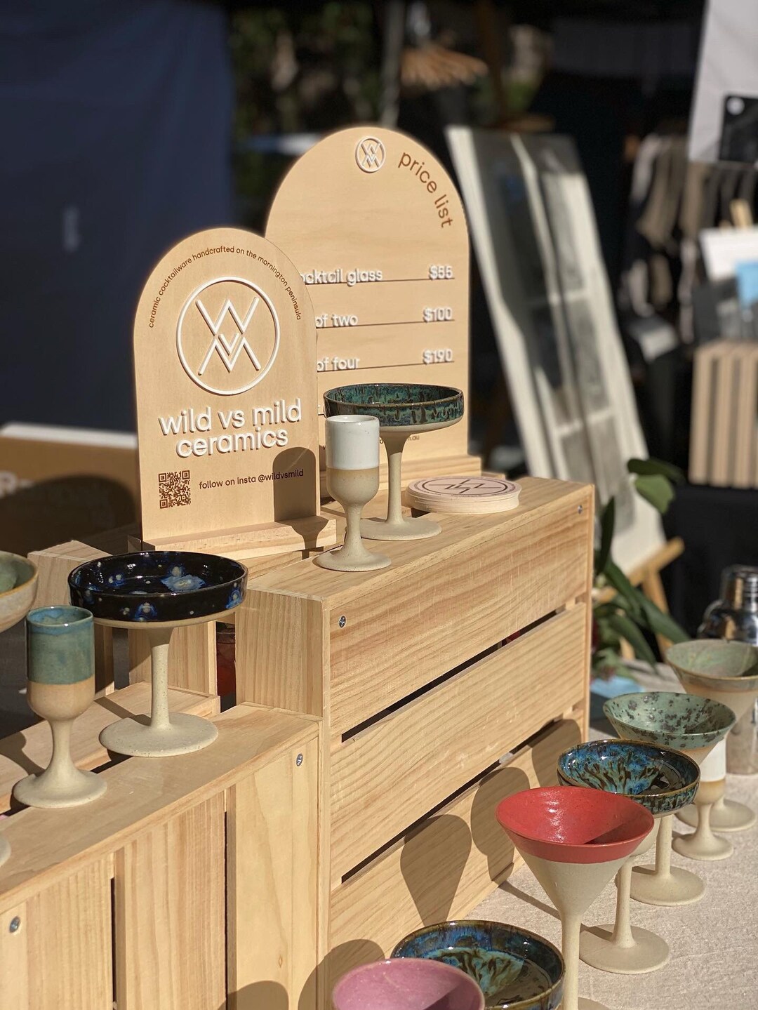 Custom Wooden Arch QR Code Display Sign QR Code Sign Market - Etsy ...