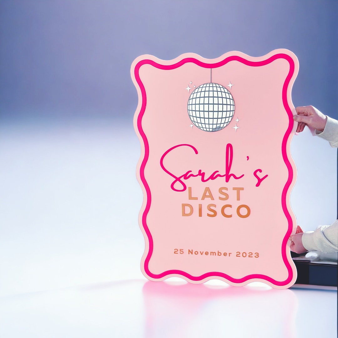 Last Disco Hens Acrylic Welcome Sign Bridal Shower Acrylic - Etsy Australia