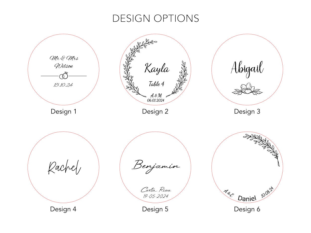 Wedding Place Cards & Favours, Wood Coasters, Personalised Engraved ...