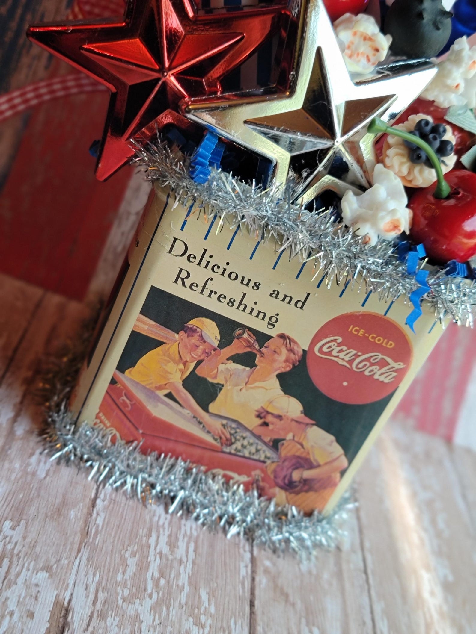 Vintage Coca Cola 4th of July Centerpiece Assemblage - Etsy
