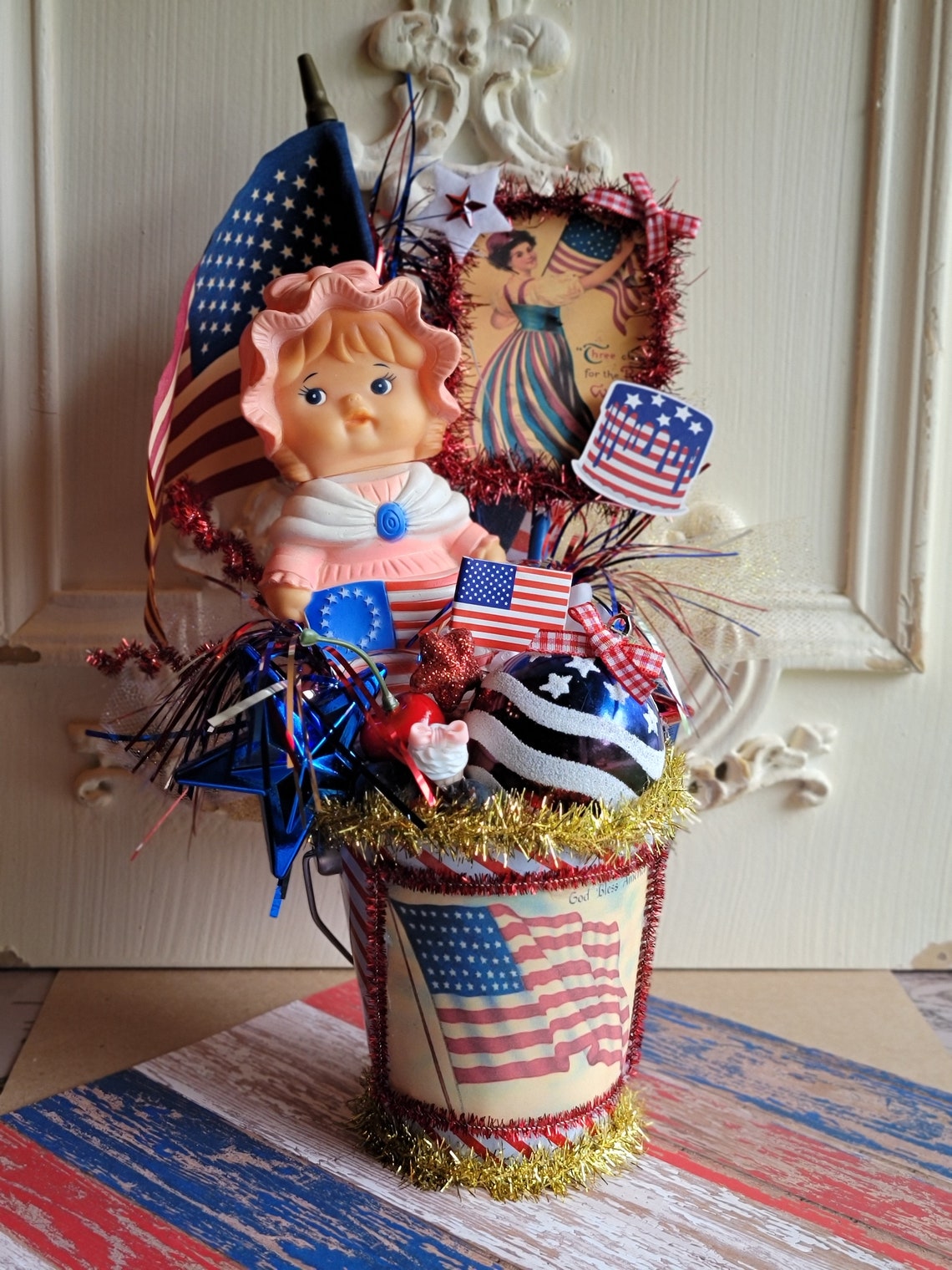 Vintage Regent Betsy Ross Toy 4th of July Assemblage - Etsy