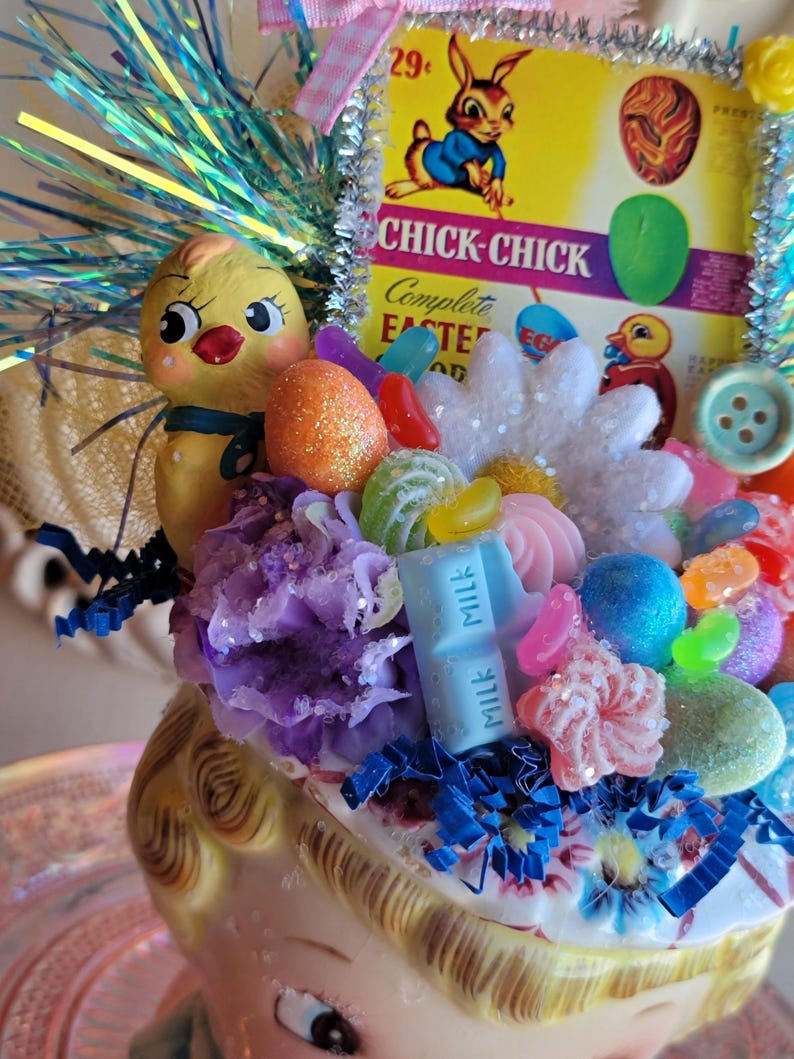 Vintage Lefton Miss Dainty Happy Easter Assemblage - Etsy