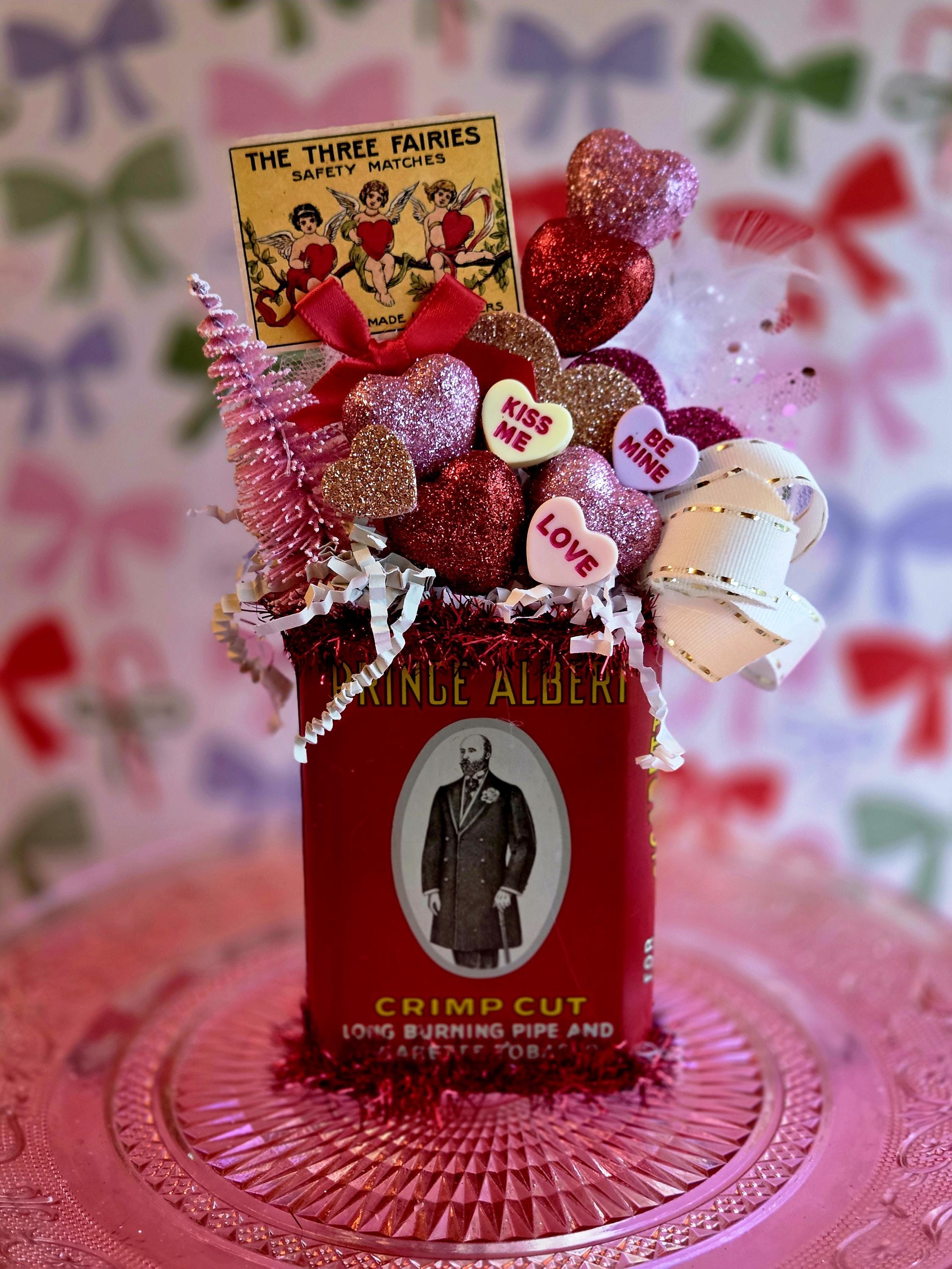 Vintage Prince Albert Tin Valentines Day Assemblage - Etsy