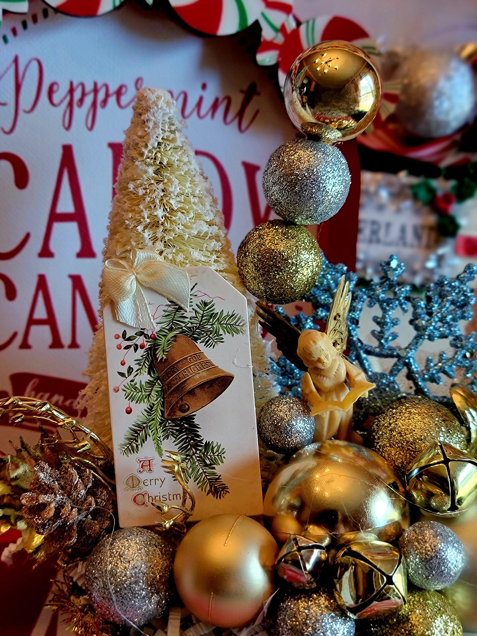 Vintage Christmas Angel Tin Assemblage - Etsy