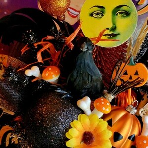 Vintage Inspired Halloween the Raven Moon Centerpiece Assemblage - Etsy