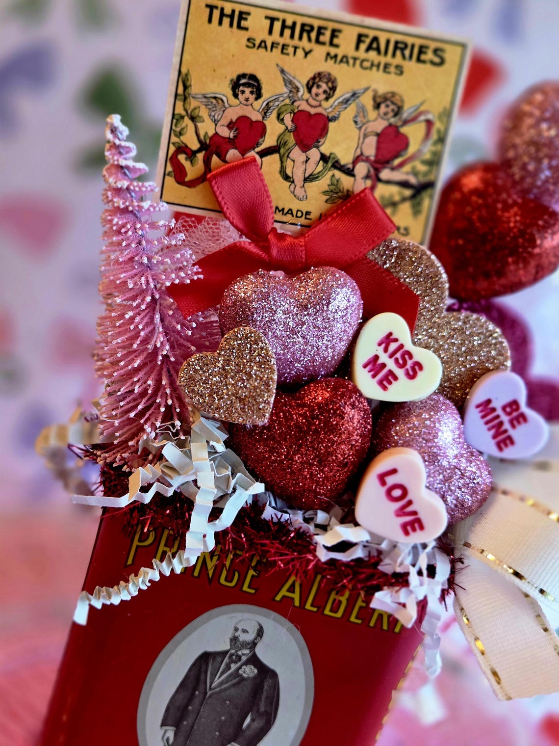 Vintage Prince Albert Tin Valentines Day Assemblage - Etsy