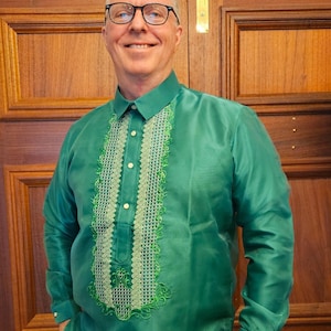 Green Barong Tagalog (SA-BT-006) - Etsy